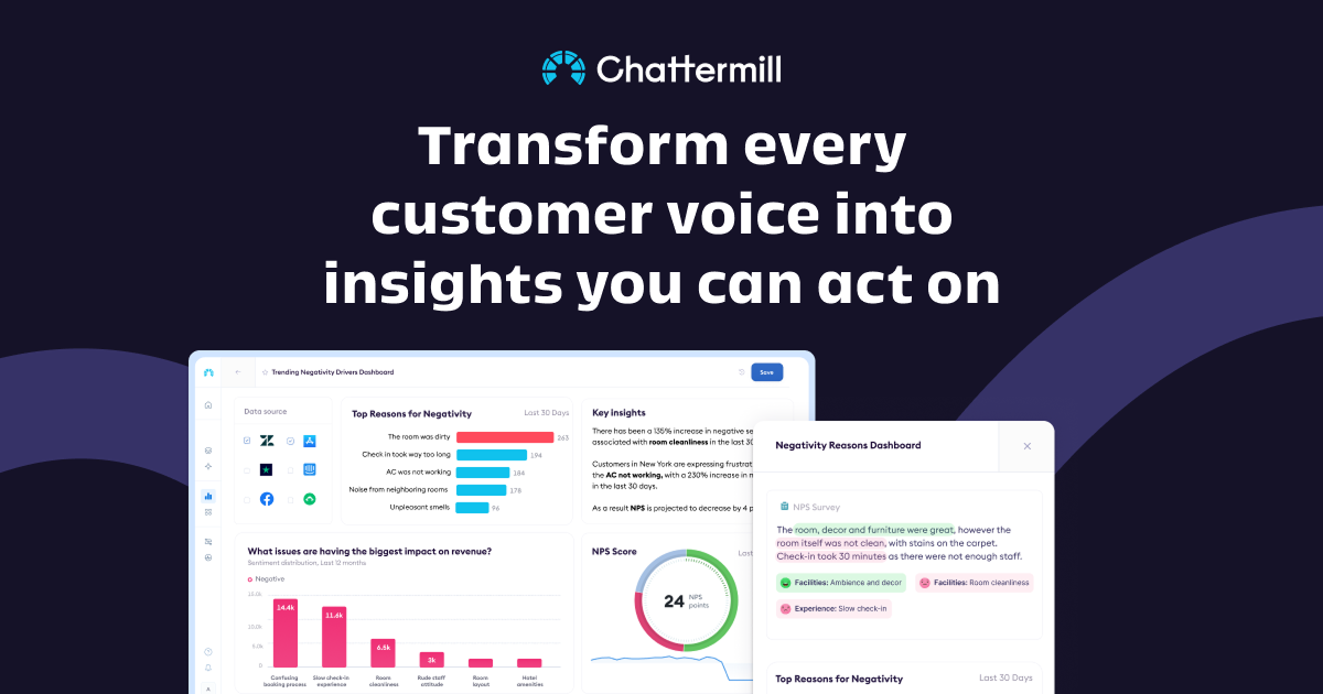 Chattermill | Voice of Customer and Text Feedback Analysis Platform | CX & Product